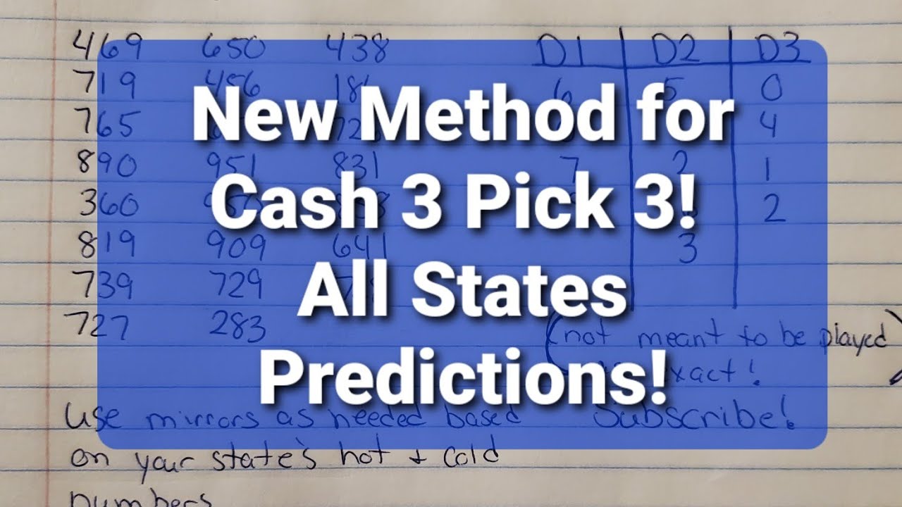 NEW METHOD! Cash 3 Pick 3 Strategy and Predictions for All States - YouTube