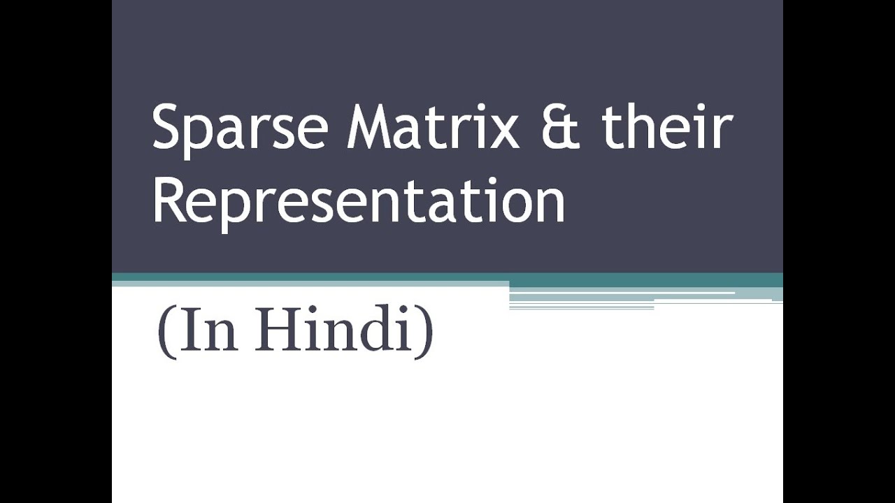 Sparx Matrix and it's repsentation - YouTube