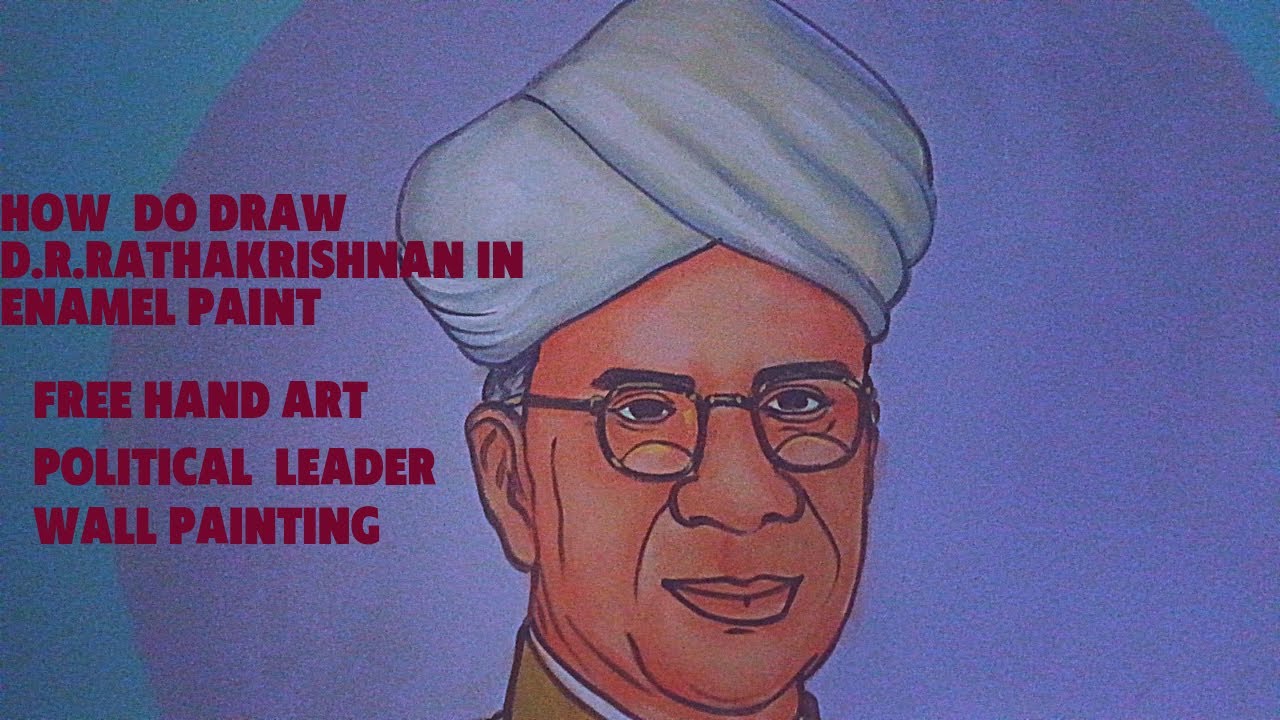 #How do draw sarvapalli Dr.Rathakrishnan painting ||political leader ...