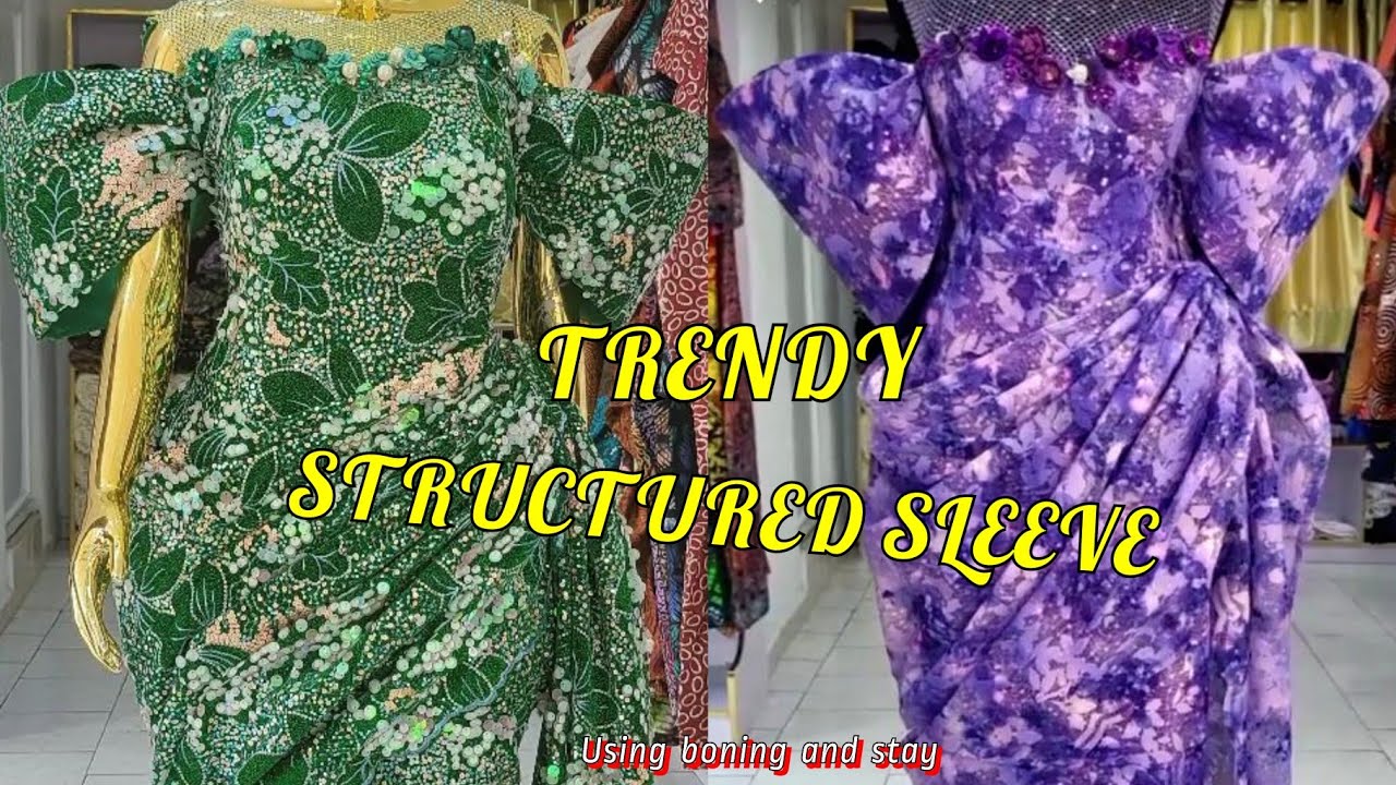 How to:cut and sew a trendy structured sleeve/standing sleeve/beginner ...