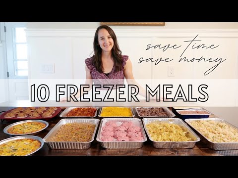 10 Freezer Meals in 1 Day | Family of 6 - YouTube