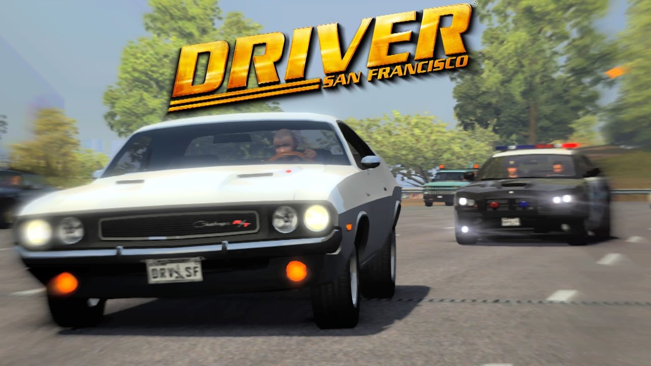Driver San Francisco- White Dodge Challenger Chase (Mod) - YouTube