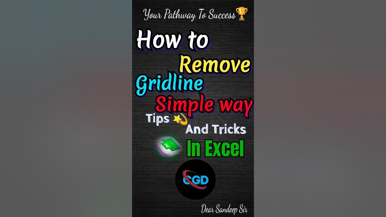 How to remove gridline in excel tips and tricks 💯💫 #exceltips #tutorial #shortvideo - YouTube