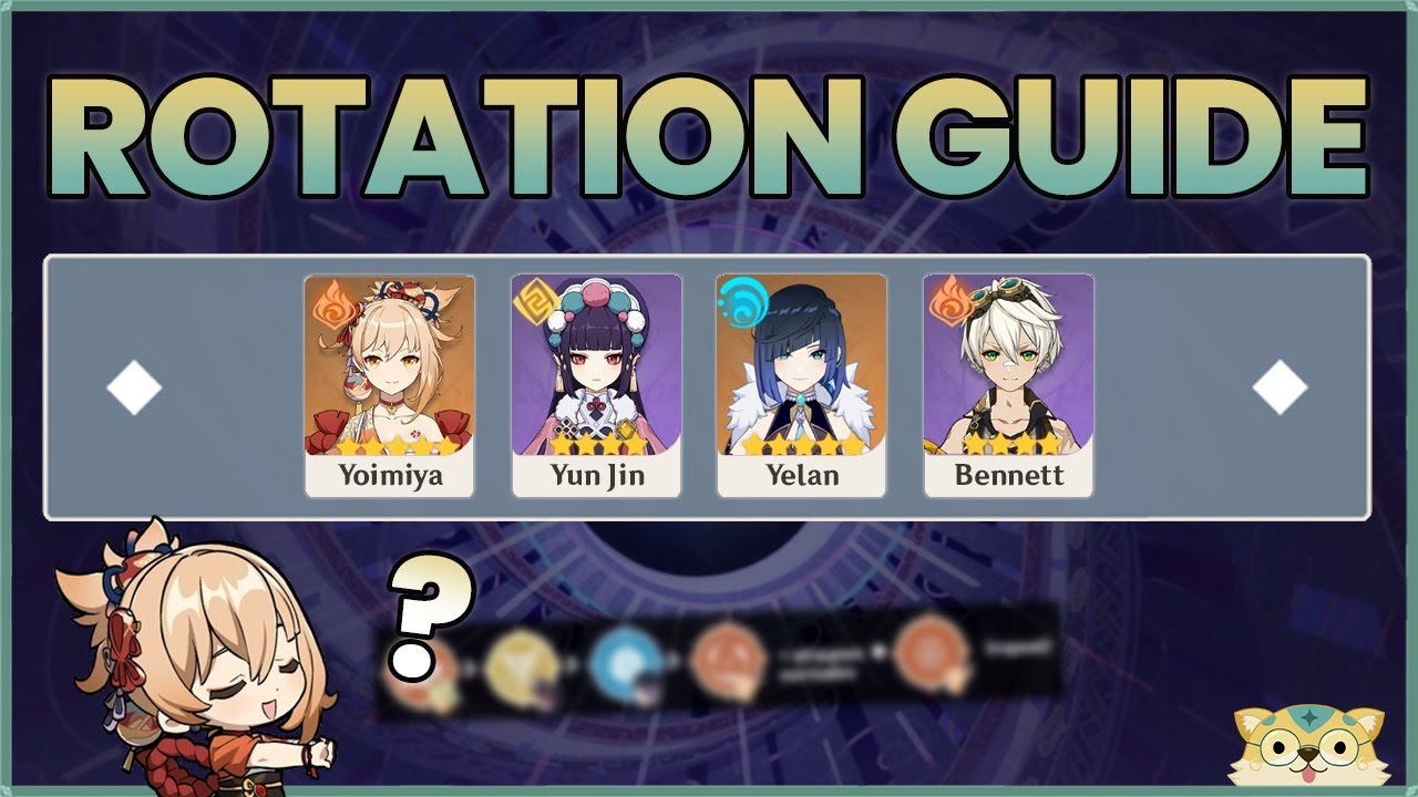 ROTATION GUIDE - Yoimiya, Yun Jin, Yelan, Bennett | Genshin Impact ...
