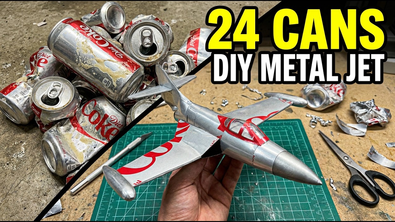 DIY F9F Panther Jet: Full Scratch-Build from 24 Recycled Diet Coke Cans ...