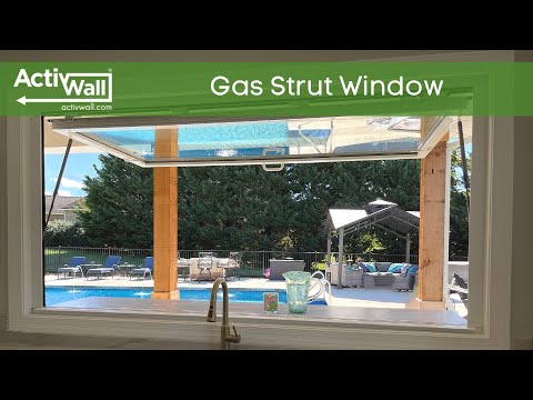 Pool House with ActivWall Gas Strut Window - YouTube
