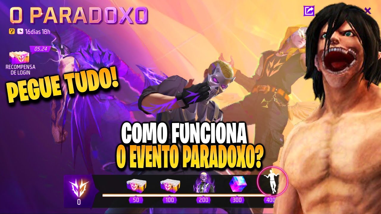 COMO COMPLETAR O EVENTO O PARADOXO FF - PEGUE TODOS OS ITENS, EVENTO ...