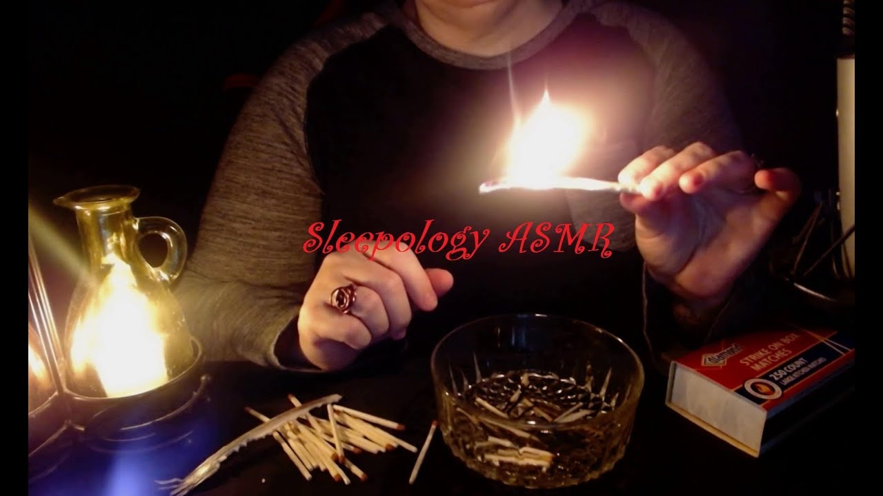 ASMR Lighting Wooden Matches || Burning Leaves and Sticks - YouTube