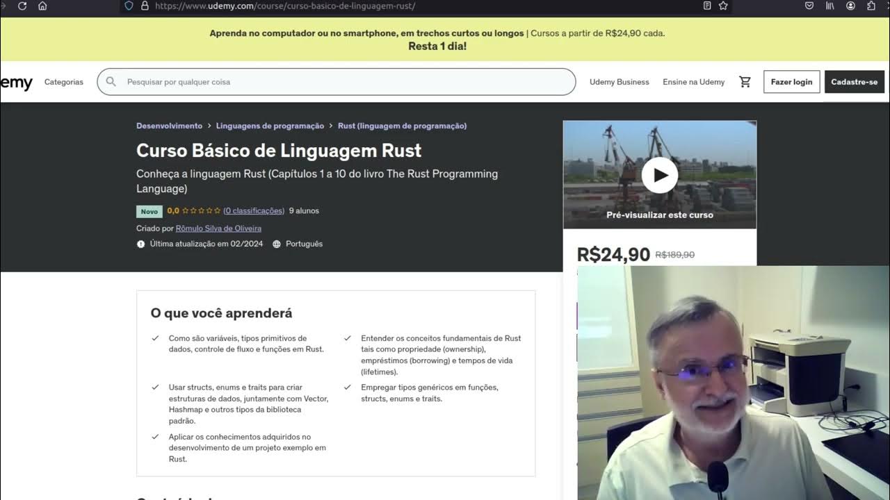 Curso Básico de Linguagem Rust na Udemy - YouTube
