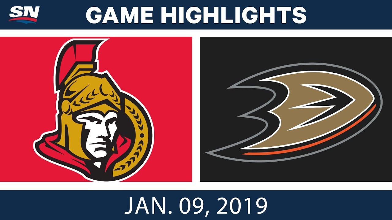 NHL Highlights | Senators vs. Ducks - Jan. 9, 2019 - YouTube