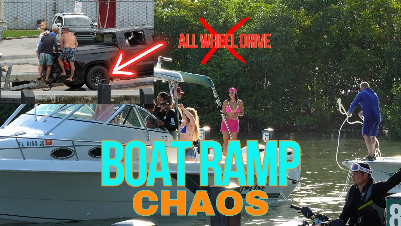 Boat Ramp Chaos #miami #boatramp - YouTube