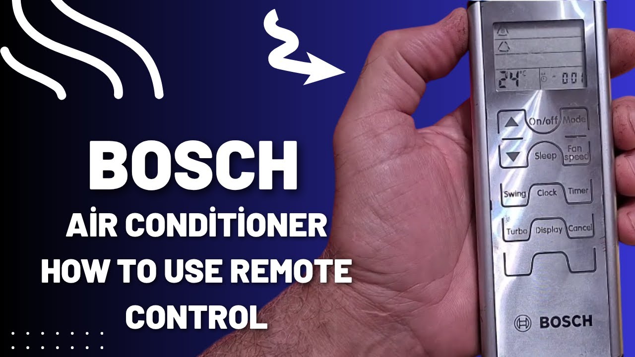 BOSCH air conditioner how to use remote control - YouTube