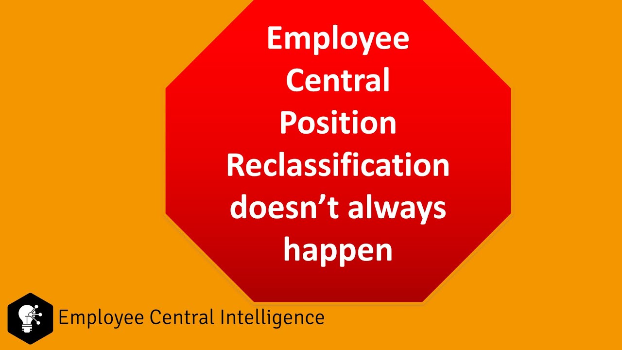 SuccessFactors Employee Central Position Reclassification Part 2: Gaps ...
