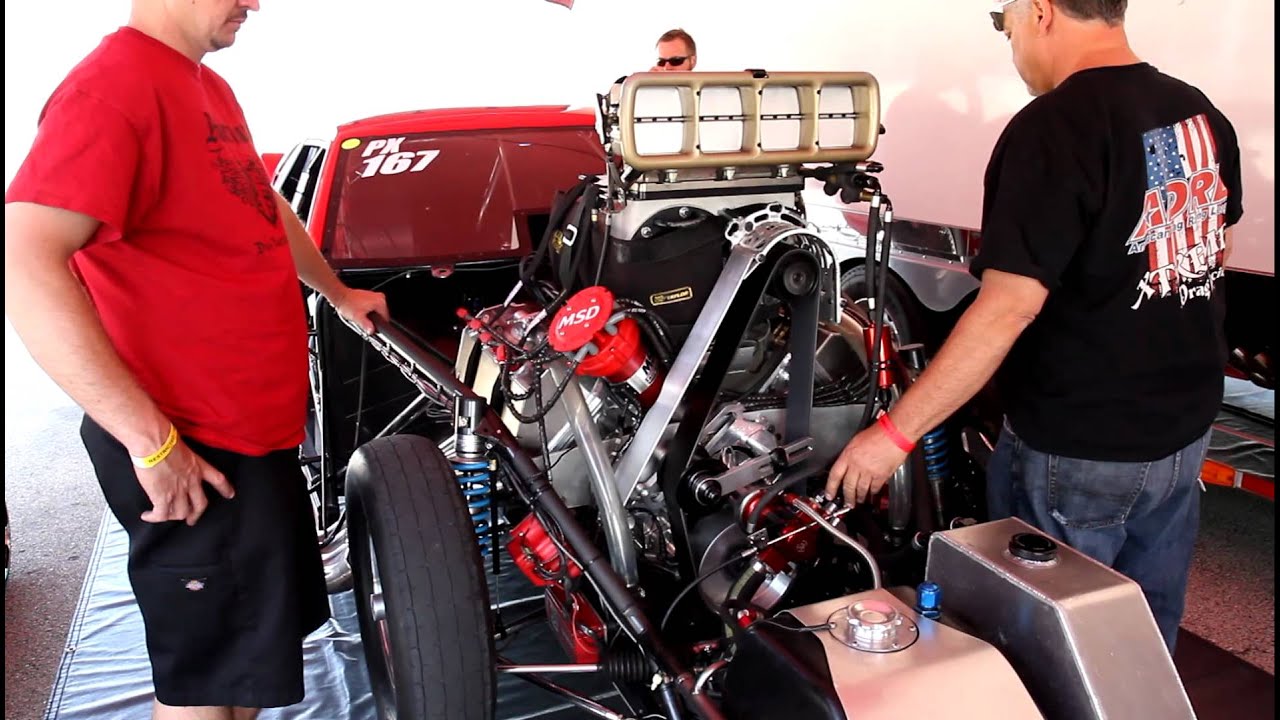 MAD MIKE RECCHIA '67 ADRL PROMOD CAMARO WARMUP AT RT66 FRIDAY NITE ...