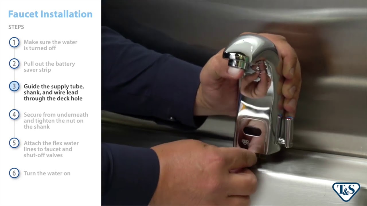 How To: Installing Above-Deck Sensor Faucets - YouTube