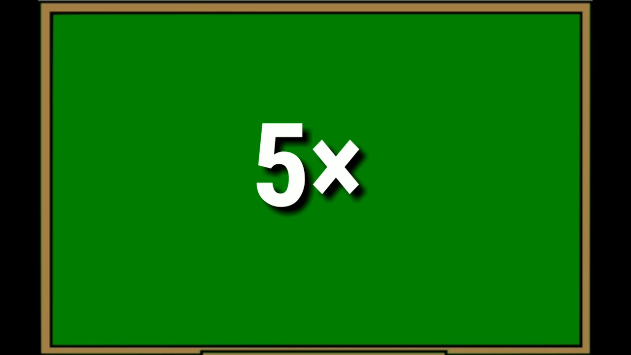 Table of Five 5 Tables Song Multiplication Time of tables, 5-x1=5 ...