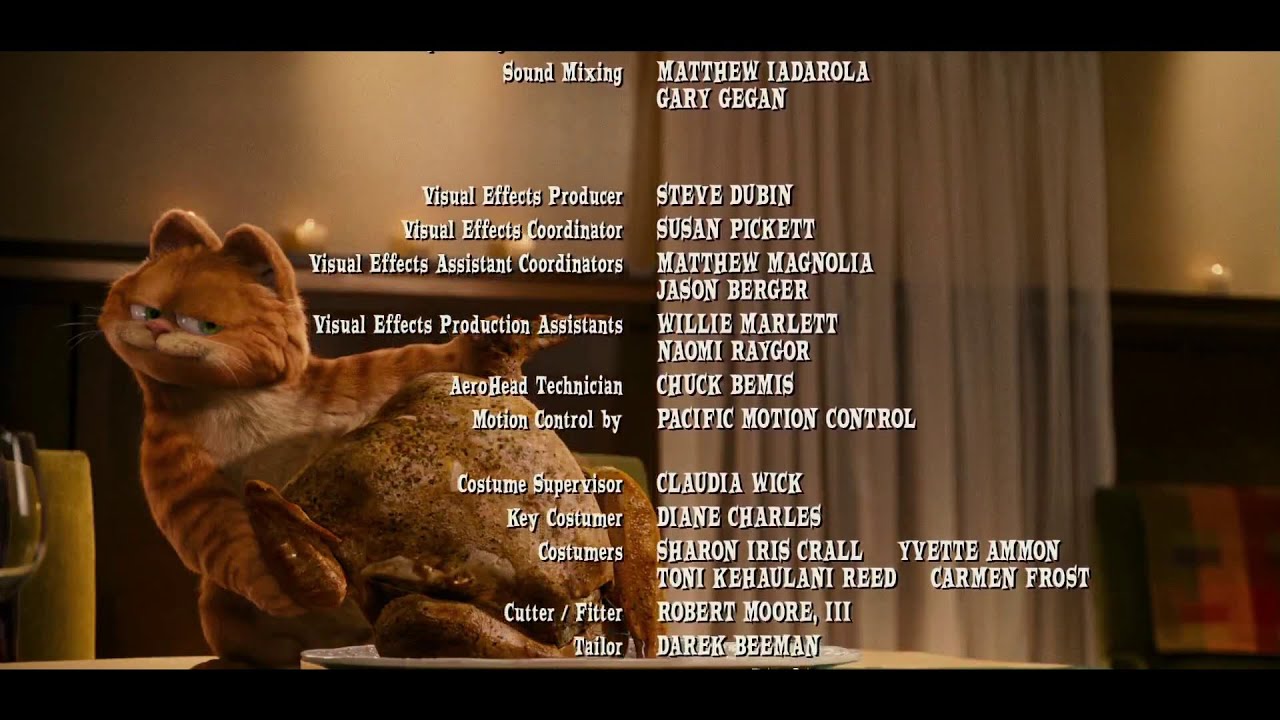 Garfield 2 - end credits scene - YouTube