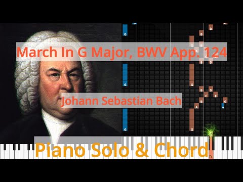 🎹March In G Major, BWV App. 124, Solo & Chord, Johann Sebastian Bach, Synthesia Piano