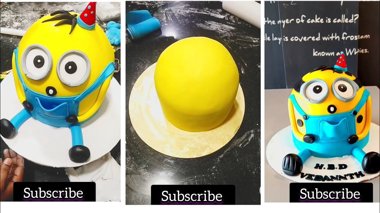 minion cake design | minion cake making | minions tutorial ...
