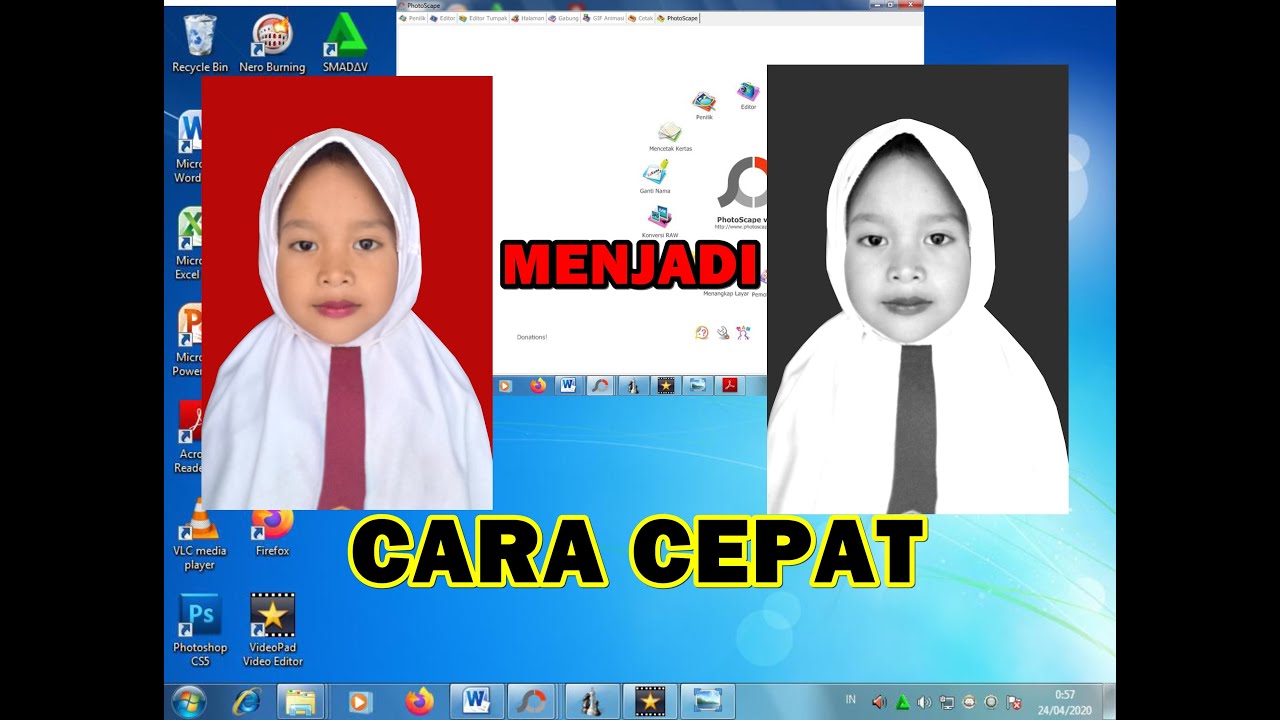 cara mudah merubah foto warna jadi hitam putih dengan photo Scape - YouTube