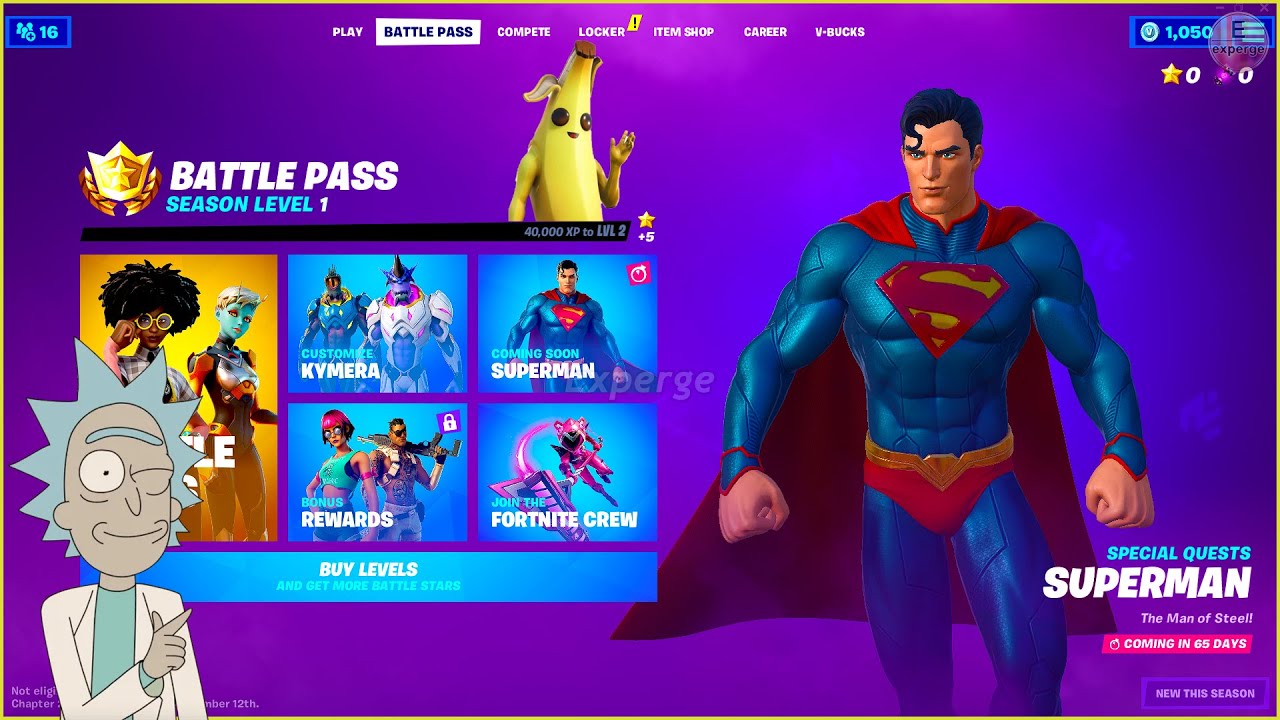 FORTNITE Season 7 *BATTLE PASS* Complete and Quick Overview (CHAPTER 2 ...