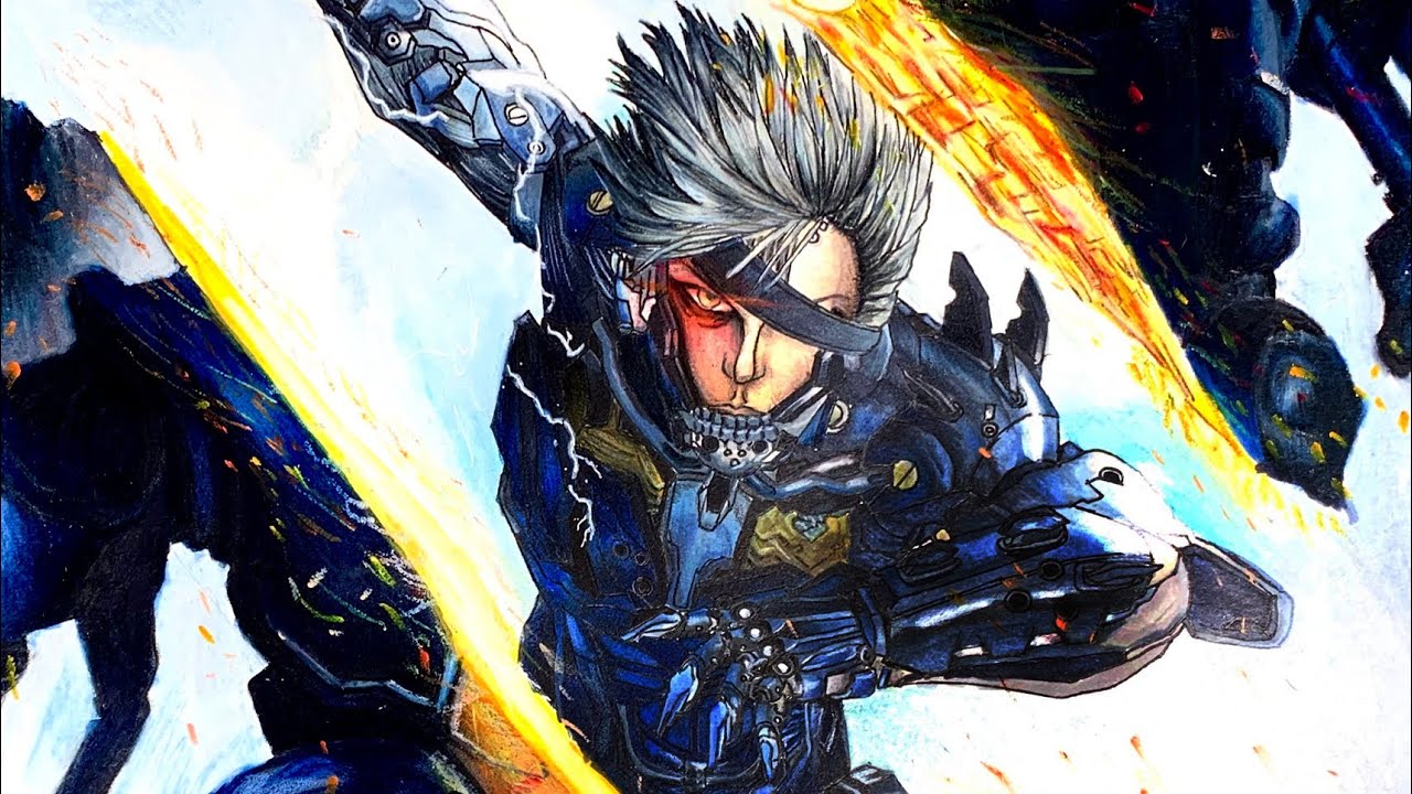 Raiden | Metal Gear Rising: Revengeance | Timelapse Drawing - YouTube