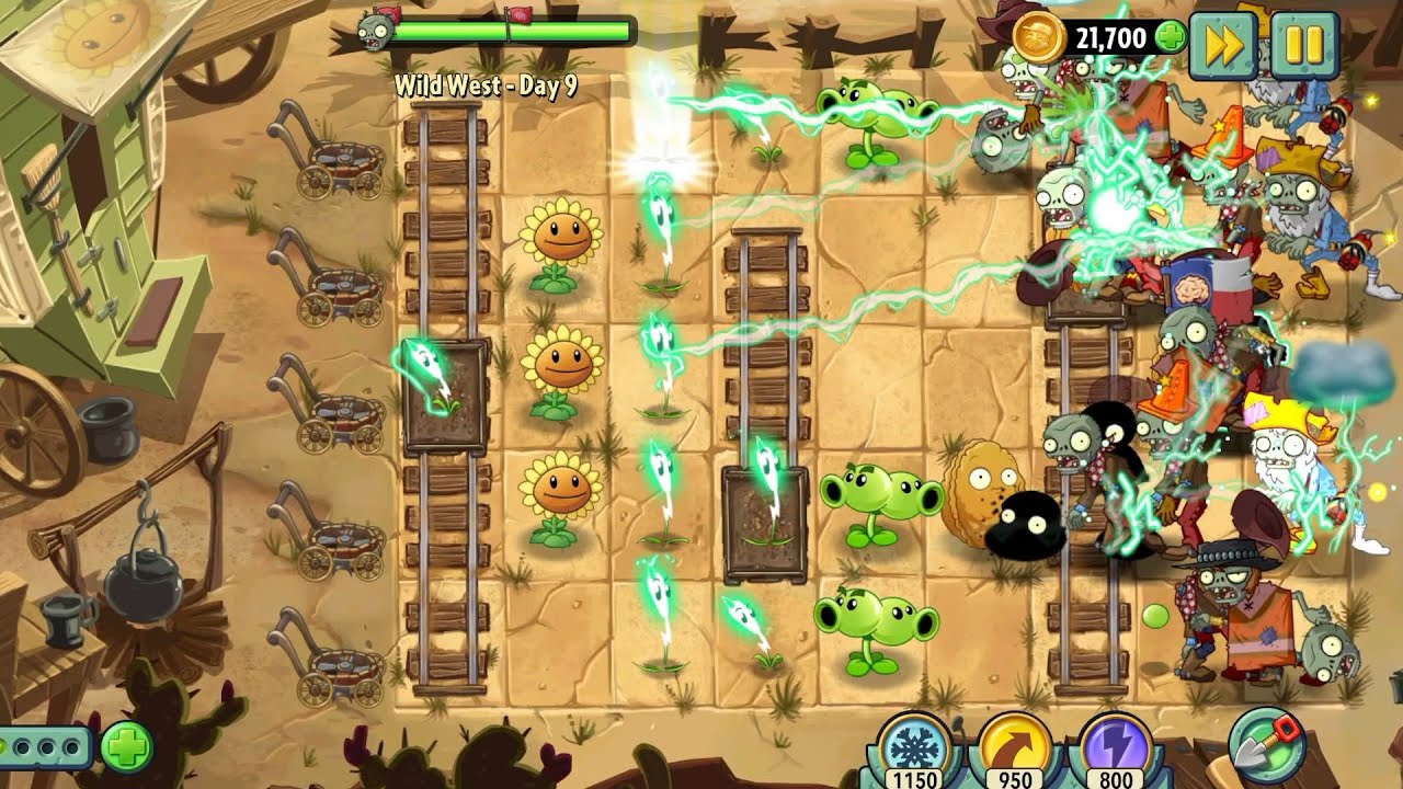 Lightning reed ⚡ plant Power | Wild West || Plants vs Zombies 2 - YouTube