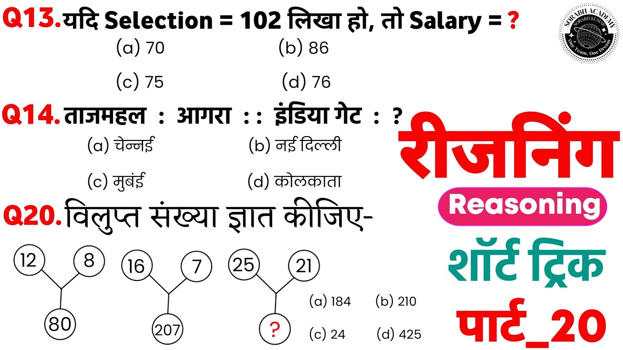 SSC GD 2025 || SSC GD Reasoning Practice Set_20 || Reasoning for SSC GD ...