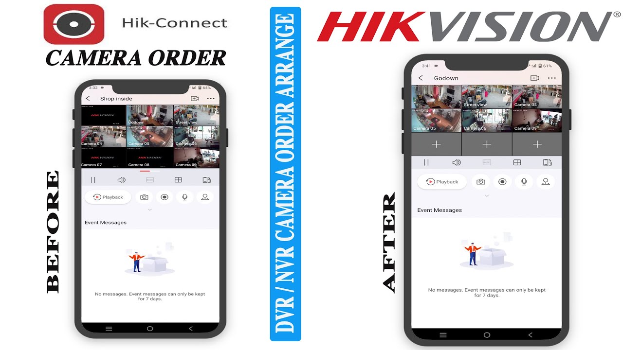 Hikconnect android app live view camera order arrange for hikvision ...