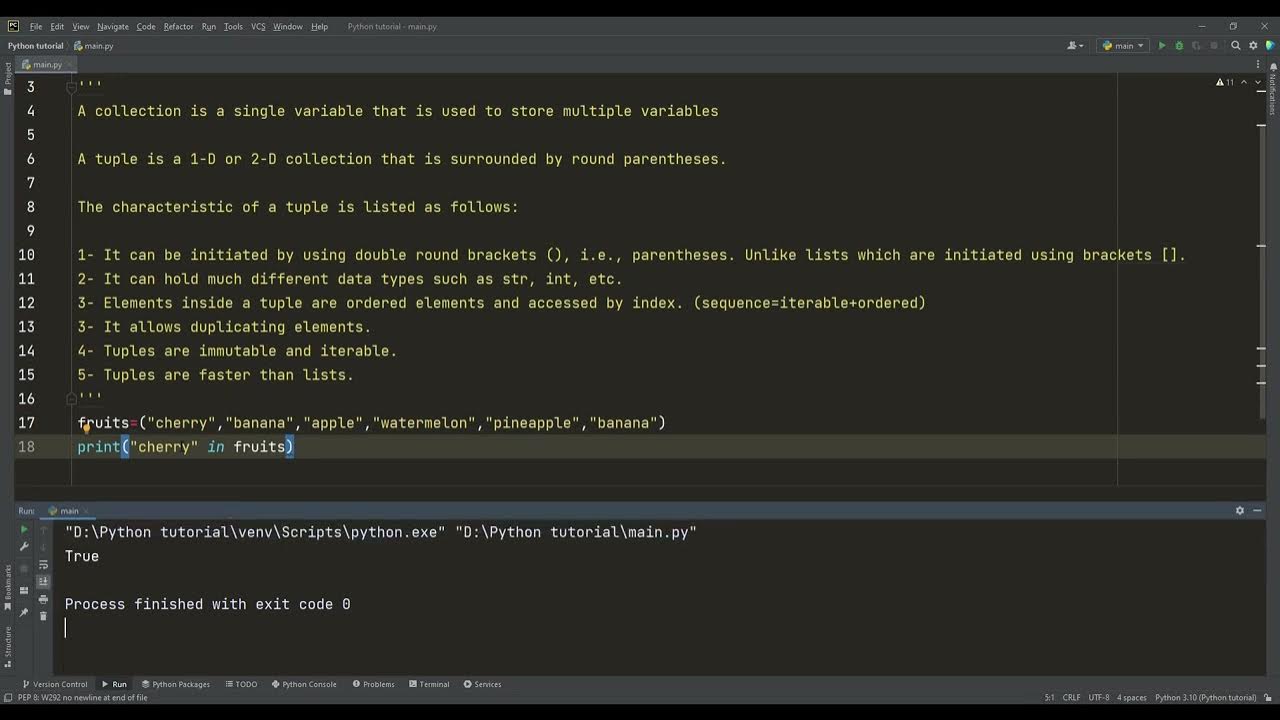 44 Python Collection Data Structure Tuple - YouTube