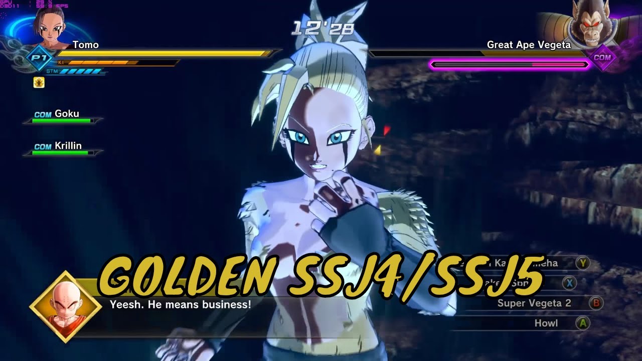 Xenoverse 2 PC mods(Golden SSJ4,5,Hidden locked moves) - YouTube