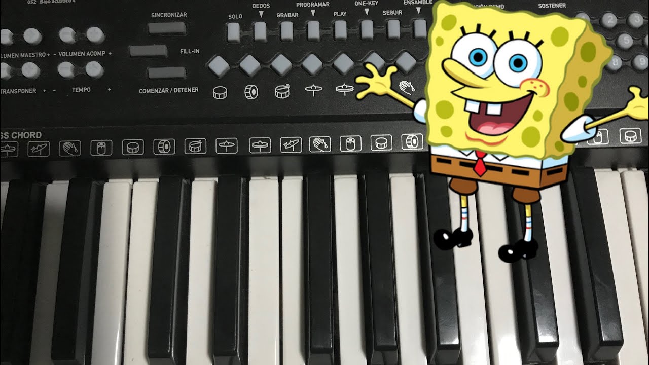Outro SpongeBob SquarePants | Easy tutorial piano | - YouTube