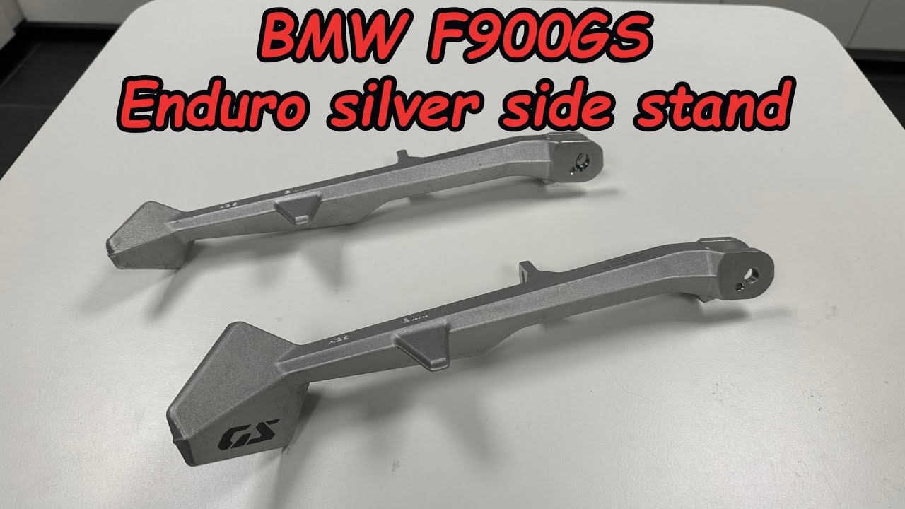 Enduro silver side stand for BMW F 900GS - YouTube
