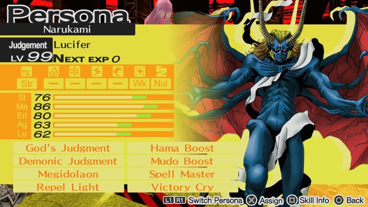 Persona 4 Golden—Ultimate Judgement Persona Lucifer - YouTube