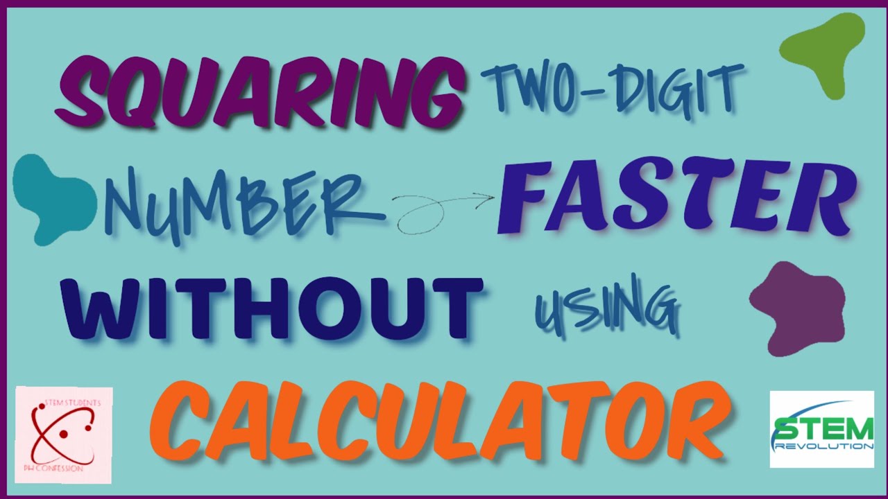 MATH TRICK: Squaring 2-digit Number FASTER Without Using Calculator ...