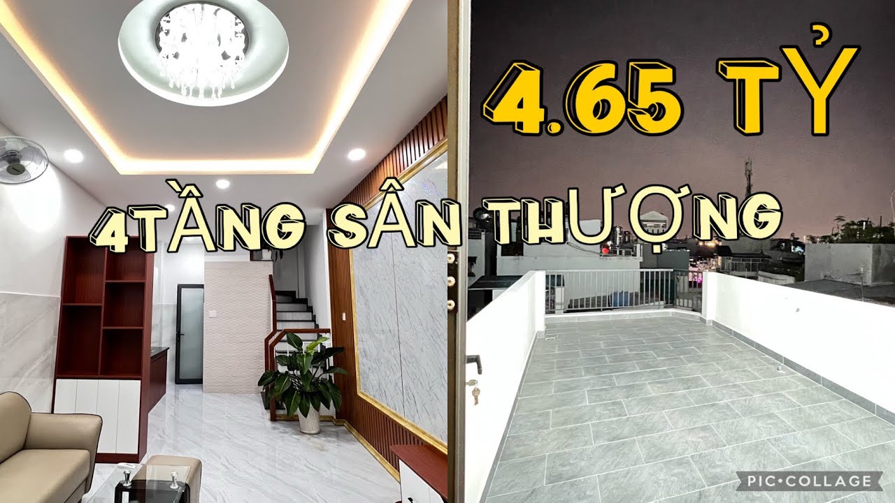 ☘4.65ty TL☘Bán nhà 2Mặt tiền hẻm thông 3,5 m, sân thượng suốt,xây dựng ...