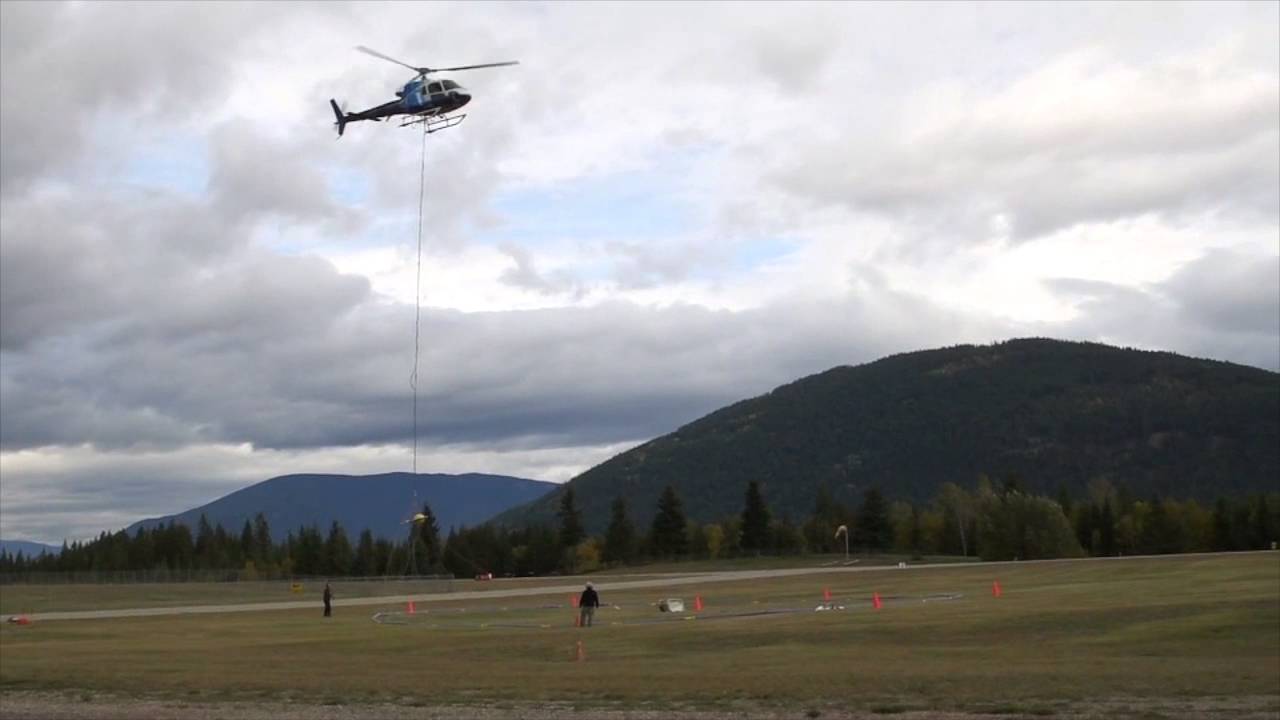 Heli longline magnetometer antenna - YouTube