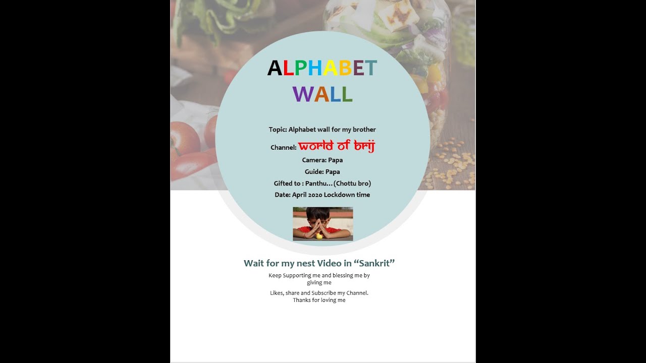 Alphabet wall for kids - YouTube