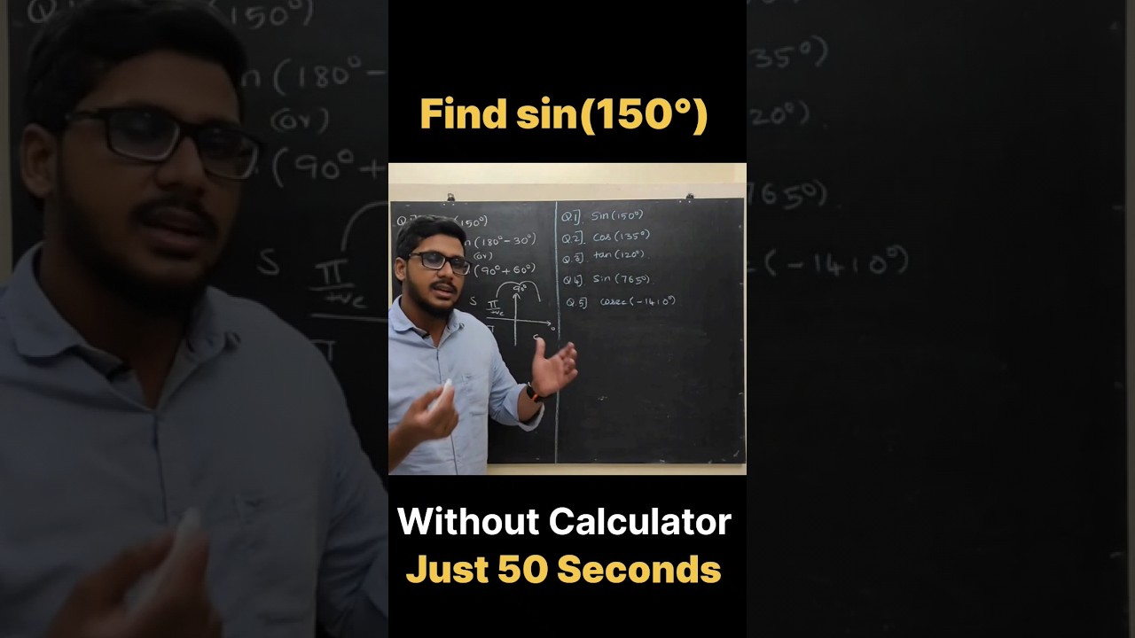 How To Find Sin 150 Or Sin any Degree Without Calculator shorts How To Find Sin 150 Or Sin any Degree Without Calculator shorts