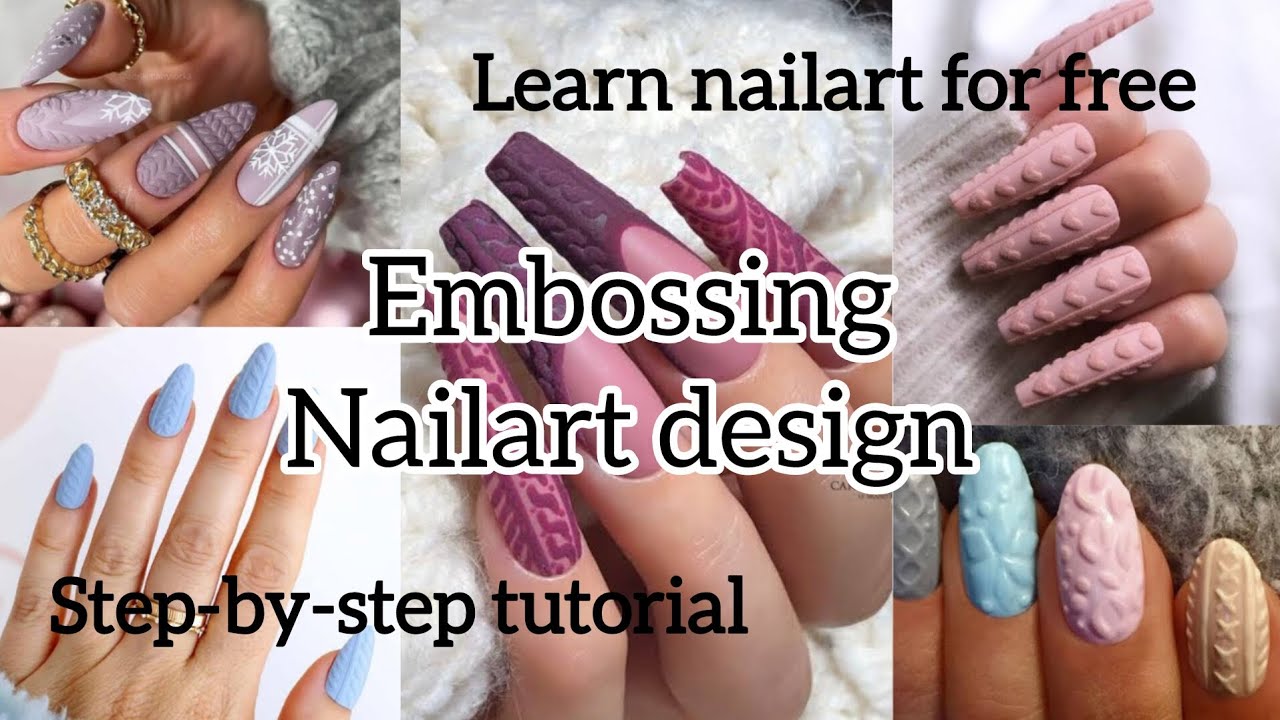 "Embossed Nail Art Tutorial | Learn for FREE from Home!" - YouTube