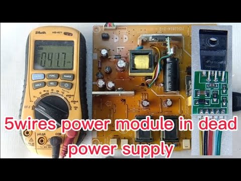 HOW TO USE 5 WIRES POWER SUPPLY MODULE IN LCD/LED TV MONITORS SMPS ...