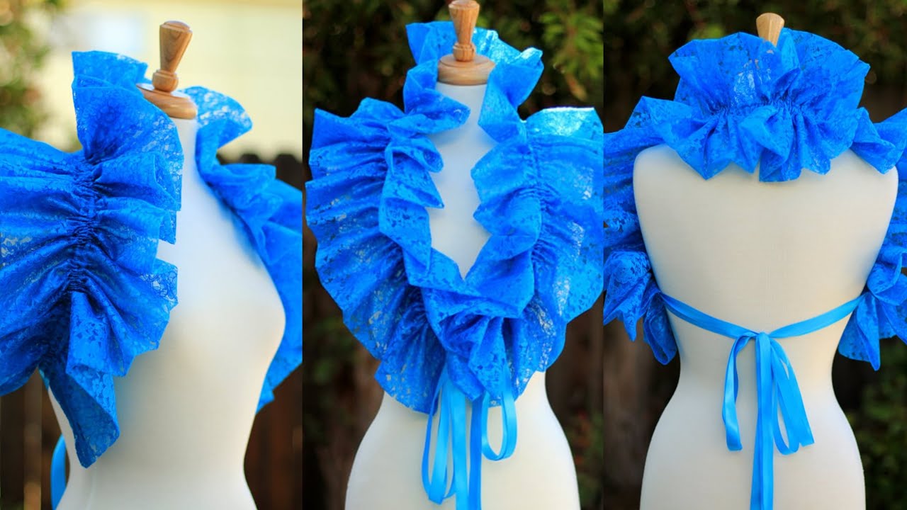 How to make a Statement Neck Ruffle | DIY STATEMENT COLLAR - YouTube
