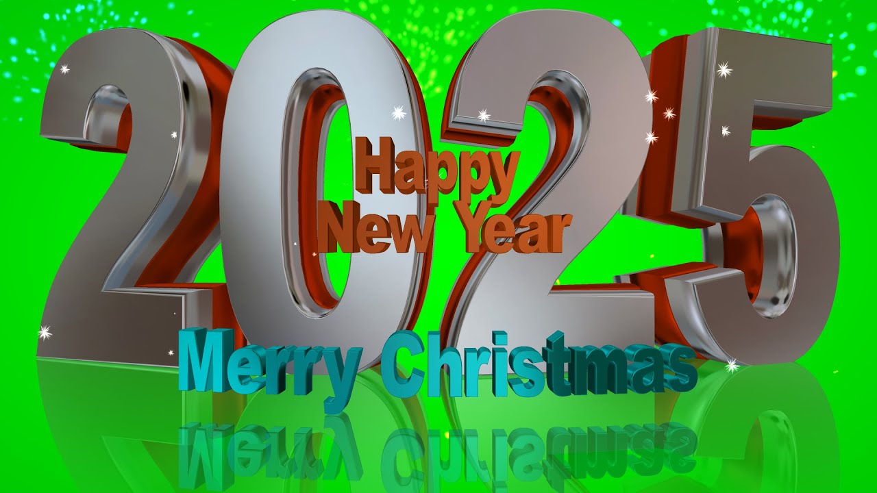 Happy New Year 2025 Green Screen - YouTube