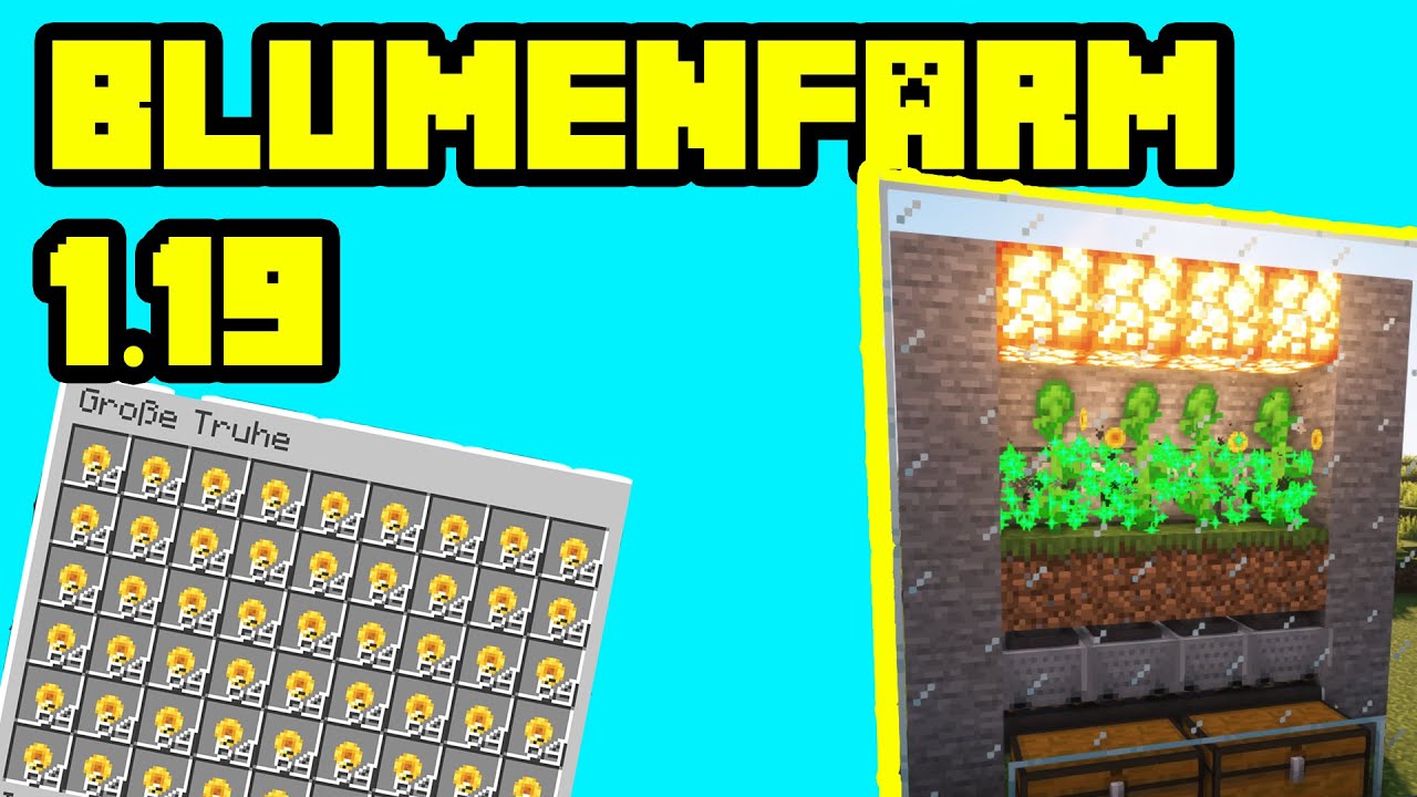 So baust du eine BLumenfarm in Minecraft 1.19 - YouTube