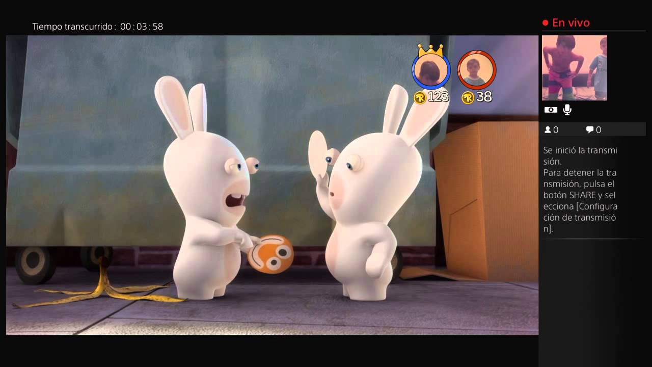 (jugando Rabbids Invation León y Noel) - YouTube
