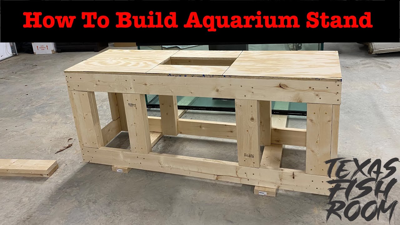 DIY How to Build Aquarium Fish Tank Stand - Texas Fish Room - YouTube