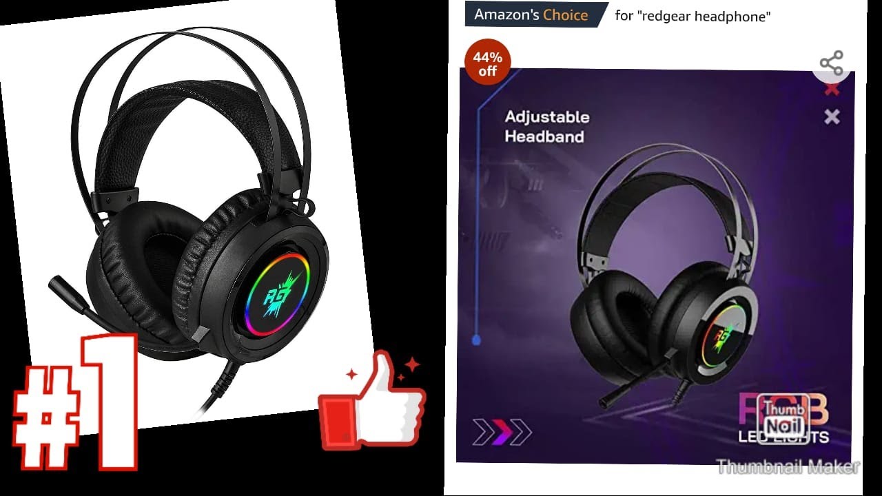 Redgear Cloak Wired RGB Gaming Headphones with Microphone for PC ...