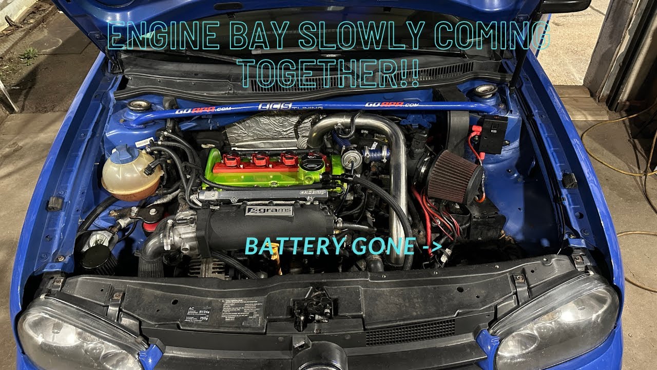 Battery relocation on my MK4 GTI 20TH AE!! - YouTube