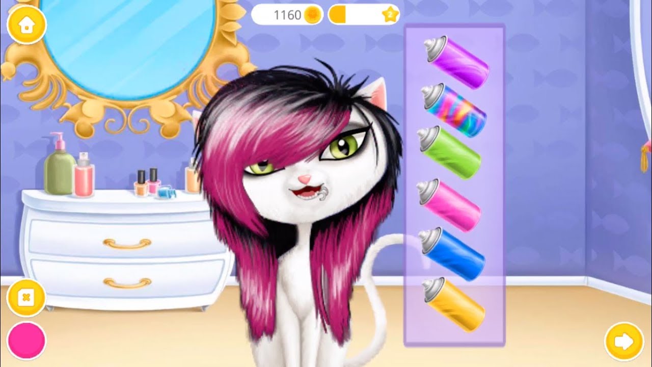 Cat Hair Salon Birthday Party - Pet Haircut Care Games For Baby Girls ...