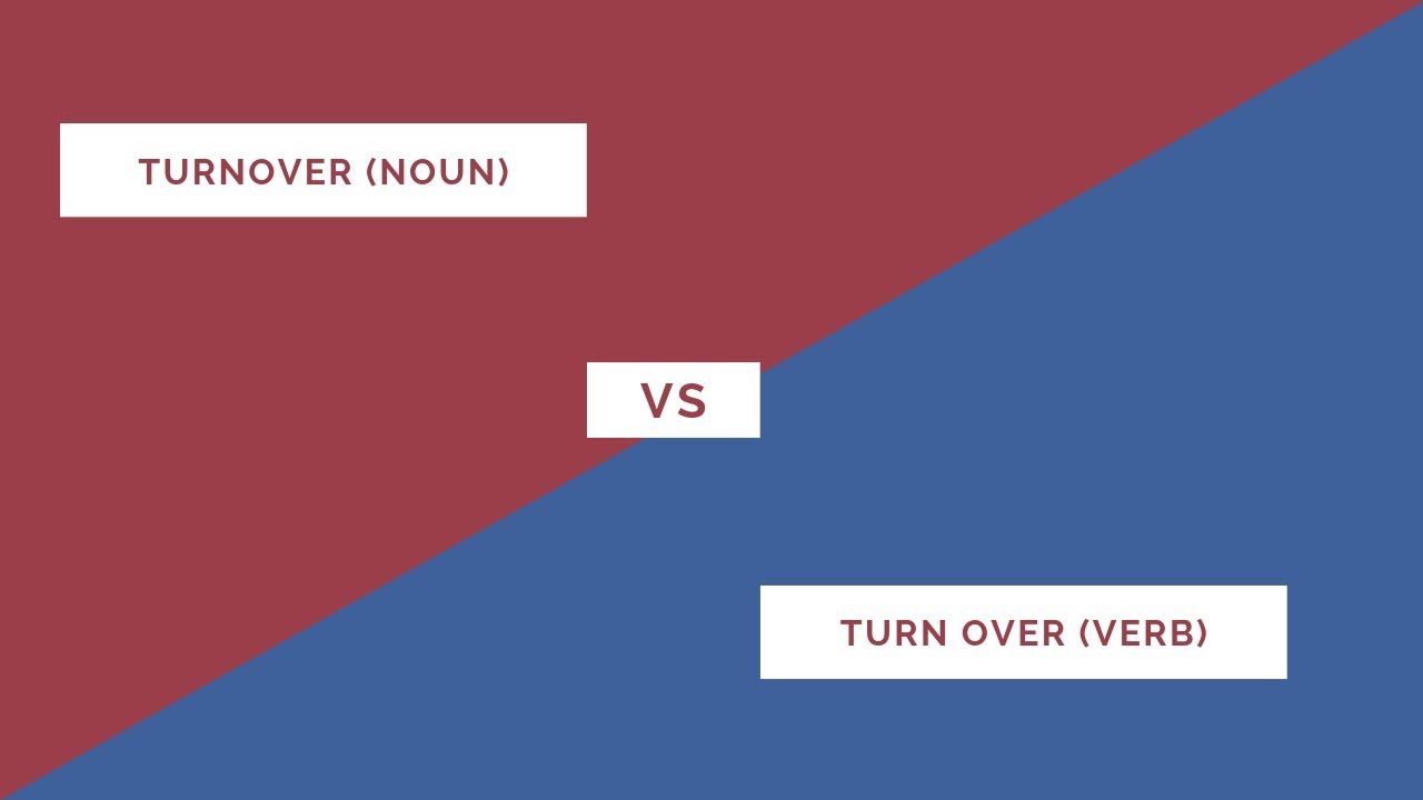 English Lesson: Turnover (noun) Vs Turn Over (verb) | Learn Phrasal ...
